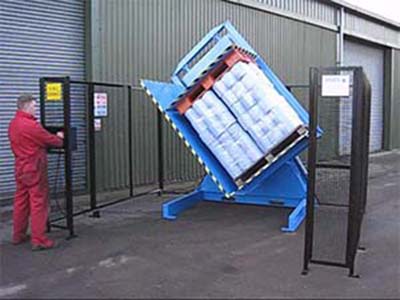 Pallet inverters, pallet exchange system, pallet turner, pallet flipper